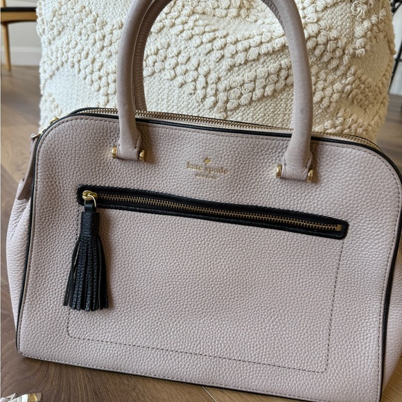 kate spade | Bags | Kate Spade Blush Satchel With Black Details | Poshmark